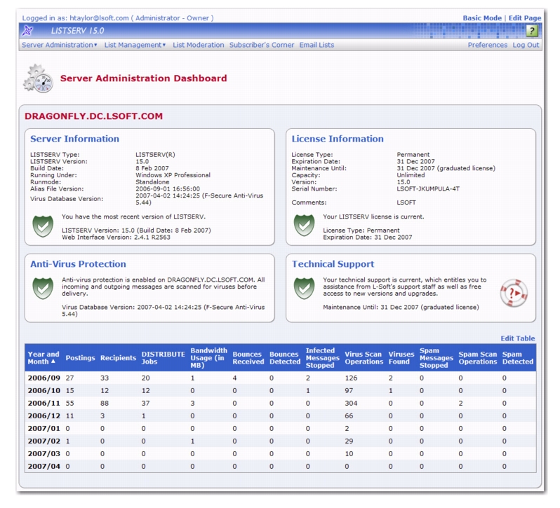 Using the Web Administration Interface